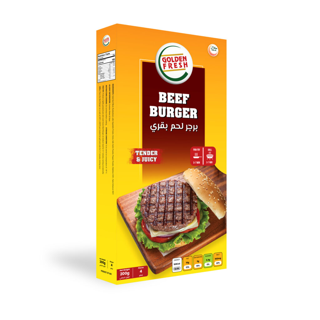 Beef Burger 50 gm size - 200g (4 pcs) - Sidco Foods