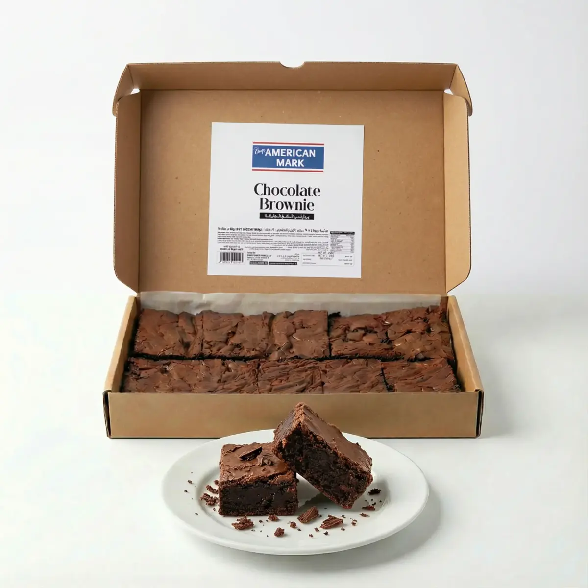 Chocolate Brownie Sliced 10pcs (900g) | American Mark | Sidco Foods
