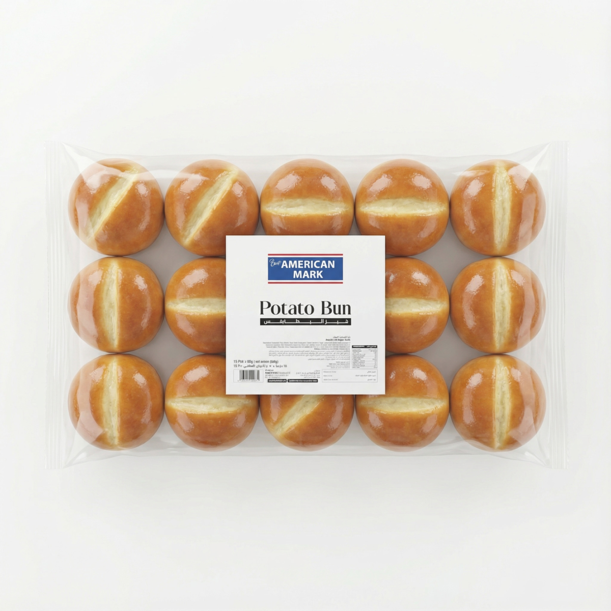 Potato Bun – 15pcs (900g) | American Mark | Sidco Foods UAE