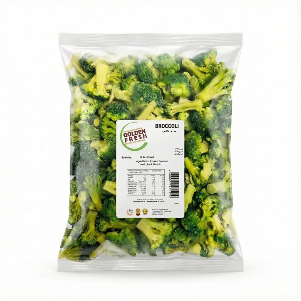 IQF Frozen Broccoli 10kg Carton (2.5kg x 4) | Golden Fresh | Sidco Foods